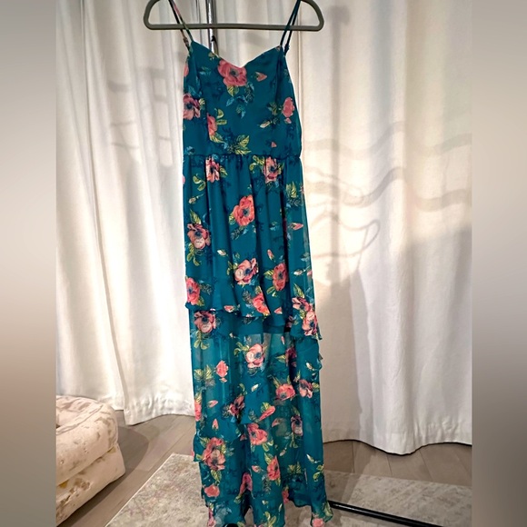 Xhilaration | Dresses | Wispy Sheer Ruffle Bottom Maxi | Poshmark